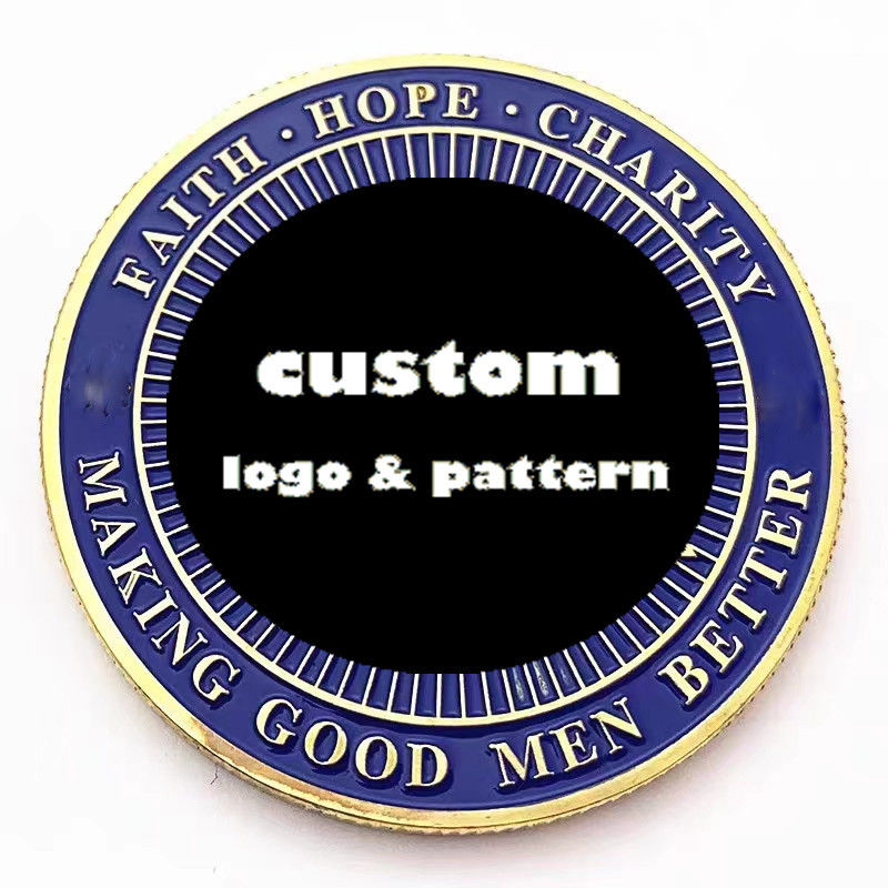 Soft Enamel Custom Logo Challenge Coin in Zinc Alloy
